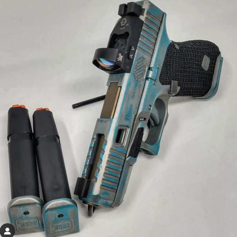 Glock Stippling and Cerakote Custom Glock Framework by IDG Stippling