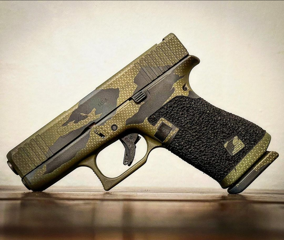 Glock Stippling and Cerakote Custom Glock Framework by IDG Stippling