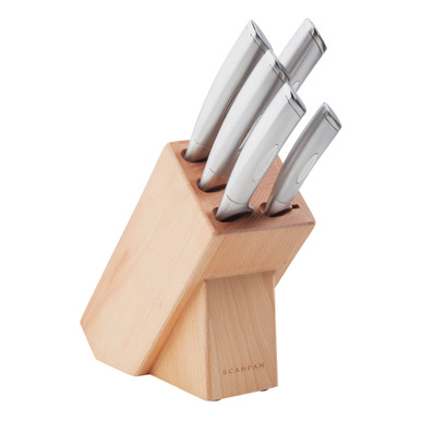 Classic Steel 6 Piece Knife Block Set