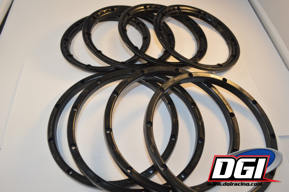Black set of 8 beadlocks for HPI baja - Dgi racing