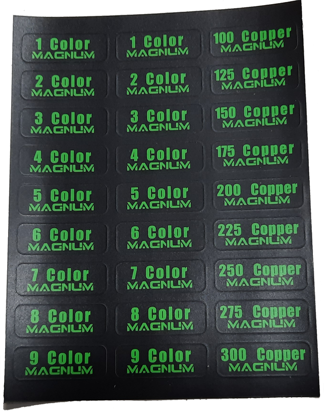 Reel I.D. Stickers - Magnum Metalz