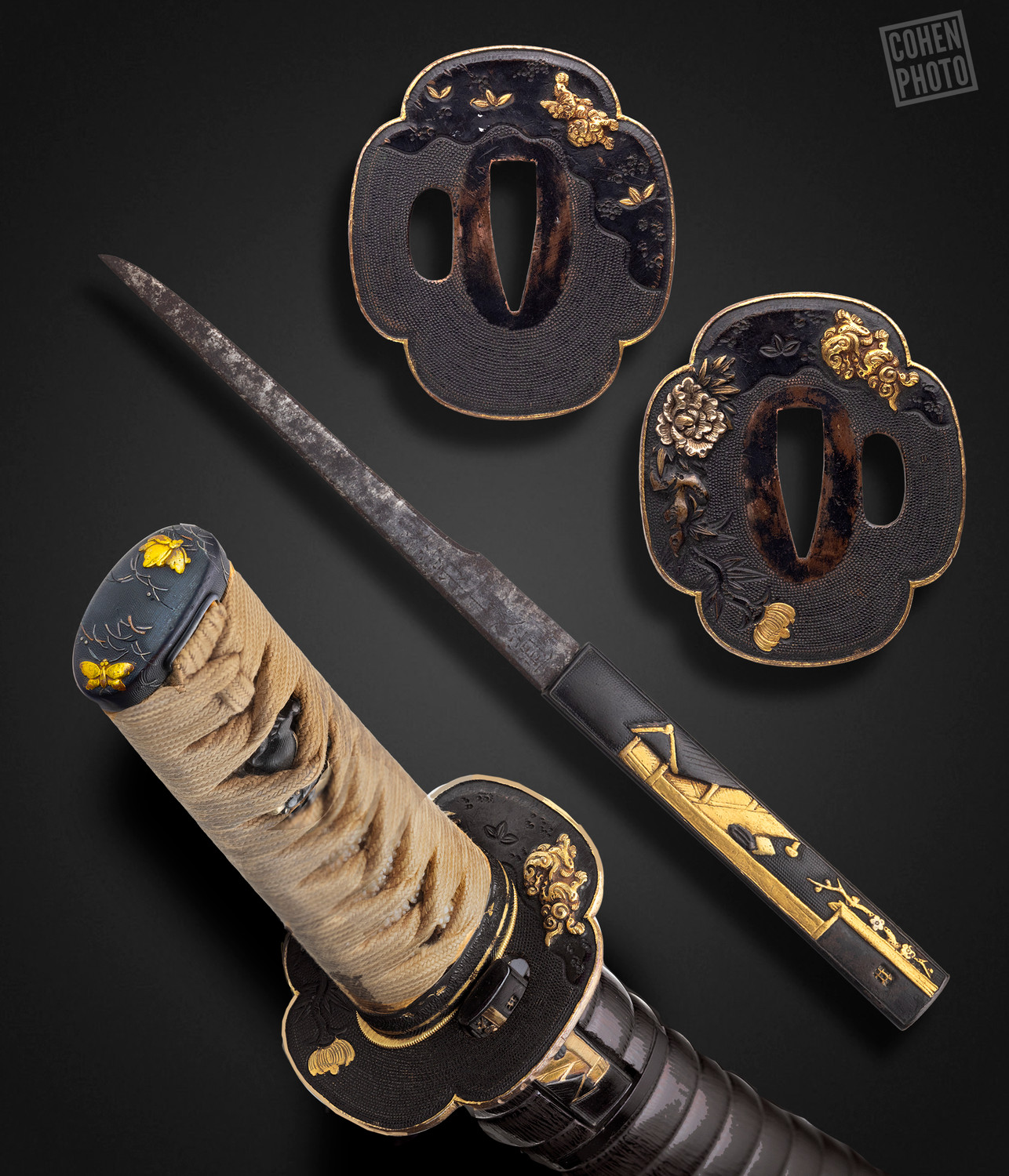 1600's Antiques, Antique Japanese Katana Sword Set Knife | Farina Fine ...