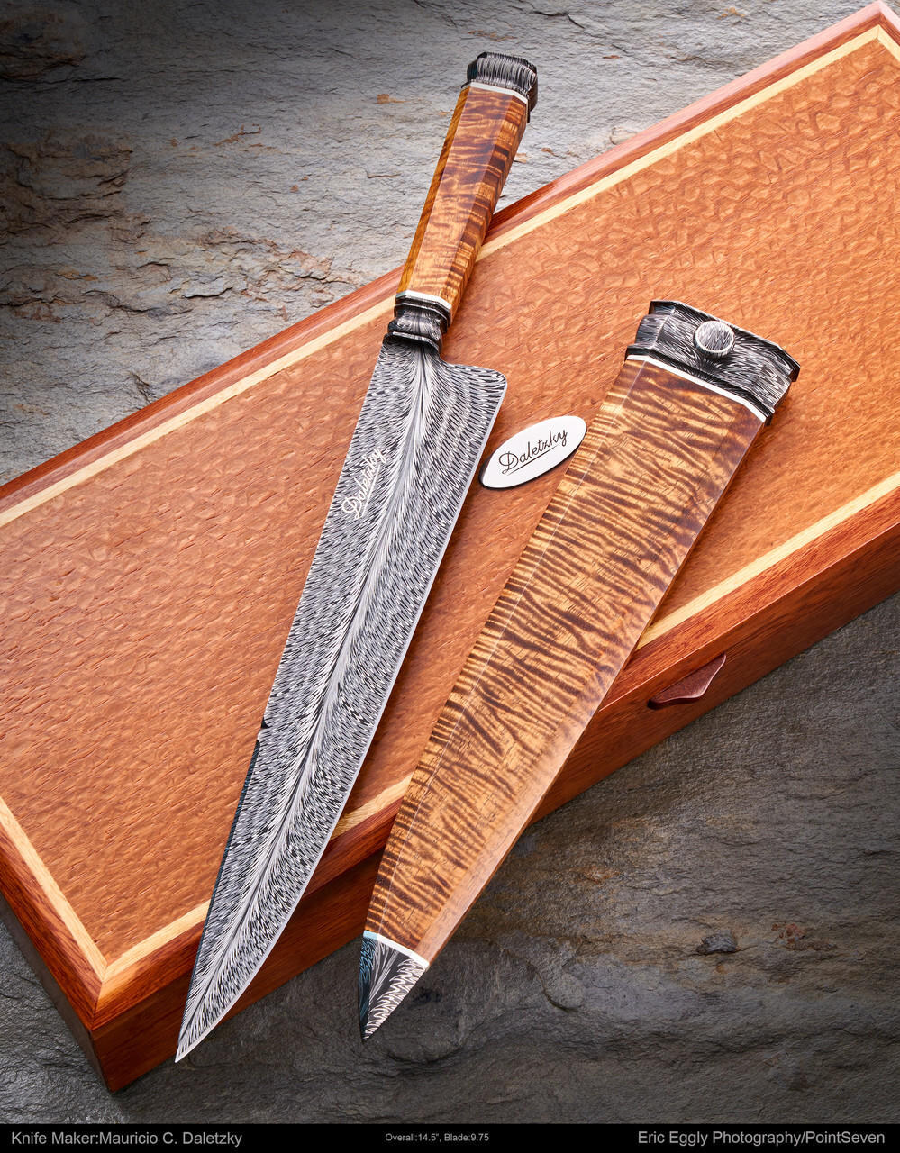 Daletzky, Mauricio Carlos, Damascus Feather Creole Knife Knife | Farina Fine Arts, The Collector ...