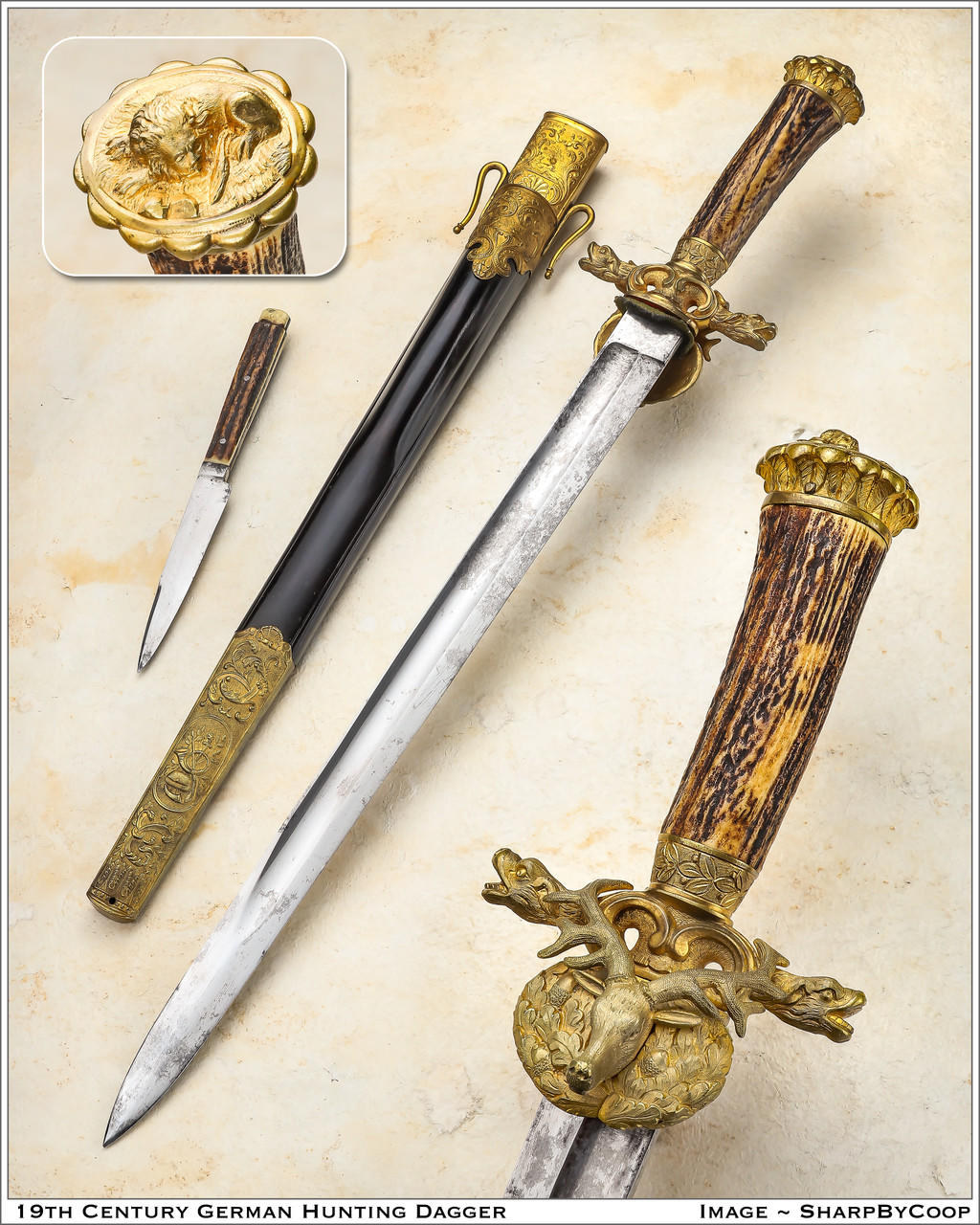 German, 19th Century Imperial Hunting Dagger | Farina Fine Arts