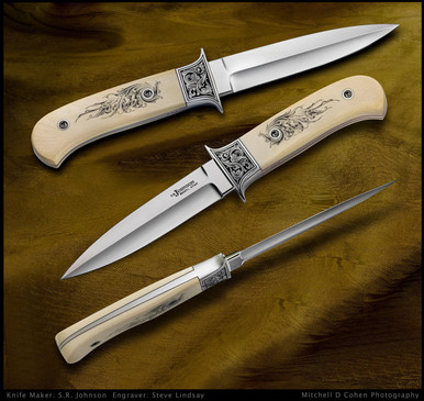 Johnson, Steve, Boot Dagger, Engraver: Steve Lindsey Knife | Farina ...