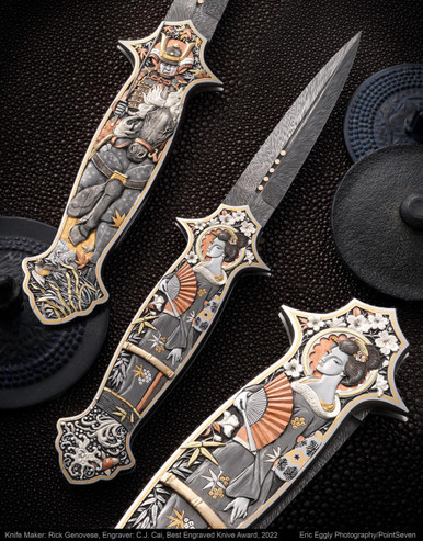 Genovese, Rick, Double Pocket Locket, Engr. by C.J. Cai Knife | Farina Fine Arts, The Collector ...