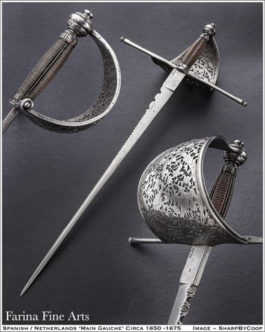 Antiques, Spanish / Netherlands Main Gauche' Circa 1650 - 1675 Knife ...