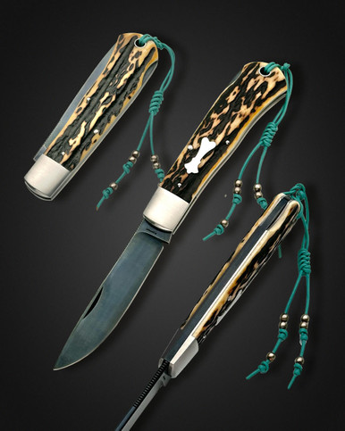 Ploppert, Tom, F1 in Stag, A2 Blued Steel Knife | Farina Fine Arts, The ...