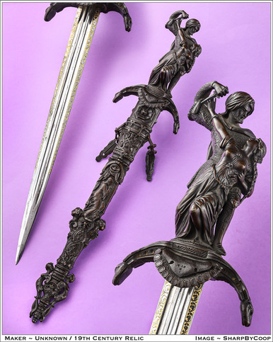 Romantic Daggers, Monumental XIX Century, Shakespearian Dagger Knife ...