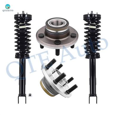 Set of 4 Front Quick Complete Strut-Coil Spring-Wheel Hub Bearing ...