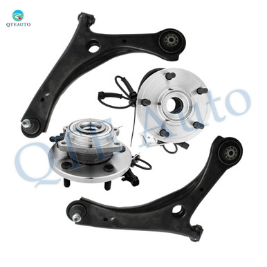 Set of 4 Front Lower Control Arm Ball Joint-Wheel Hub Bearing Assembly ...