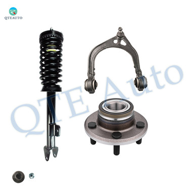 Set of 3 Front Left Upper Control Arm Ball Joint-Wheel Hub Bearing ...