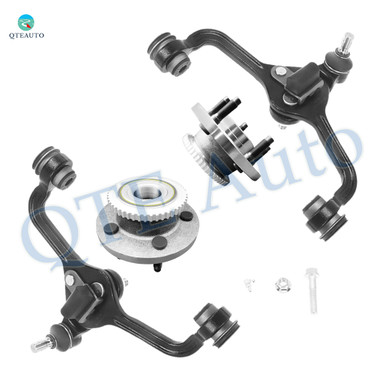 Set of 4 Front Upper Control Arm Ball Joint-Wheel Hub Bearing Assembly ...