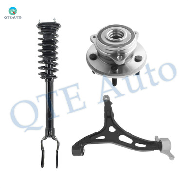 Set of 3 Front Right Lower Control Arm-Wheel Hub Bearing Assembly-Quick ...