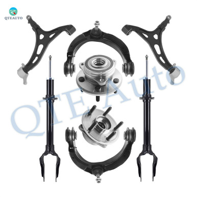 Set of 8 Front Lower Control Arm-Upper Control Arm Ball Joint-Wheel Hub ...