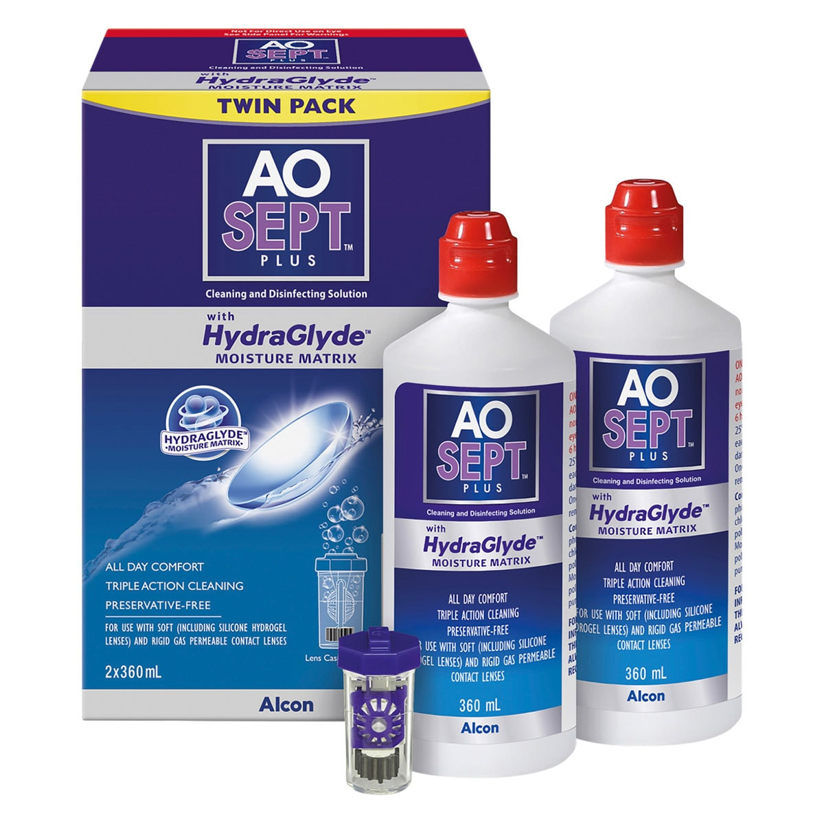 Shop AOSEPT PLUS with HydraGlyde Contact Lens Solution Twin Pack 2 x ...