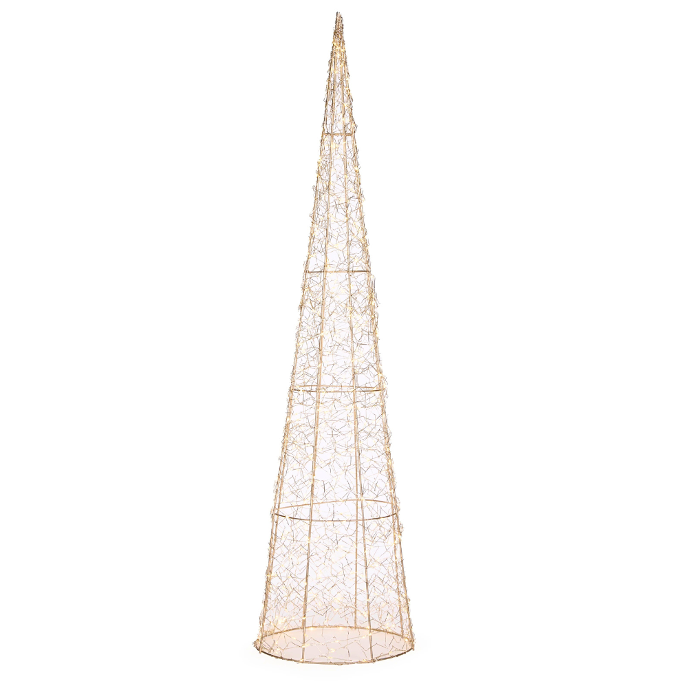 Explore the Full Range Holly And Ivy Christmas 600 LED Illuminated Cone ...