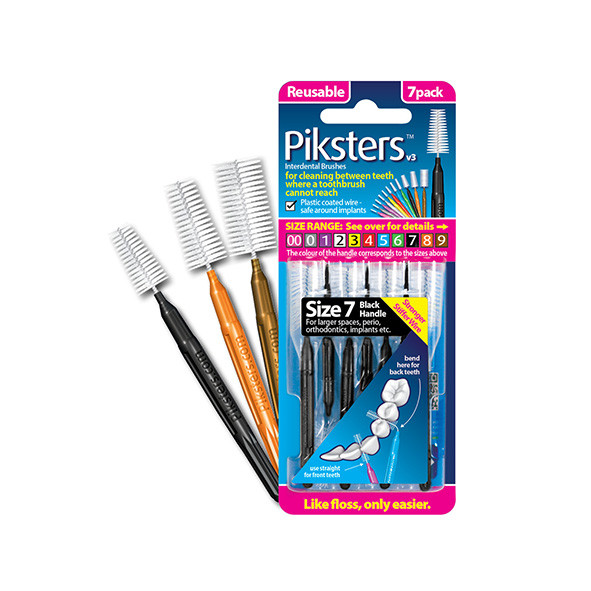 Shop Piksters Size 7 Black 7 Pack by Piksters