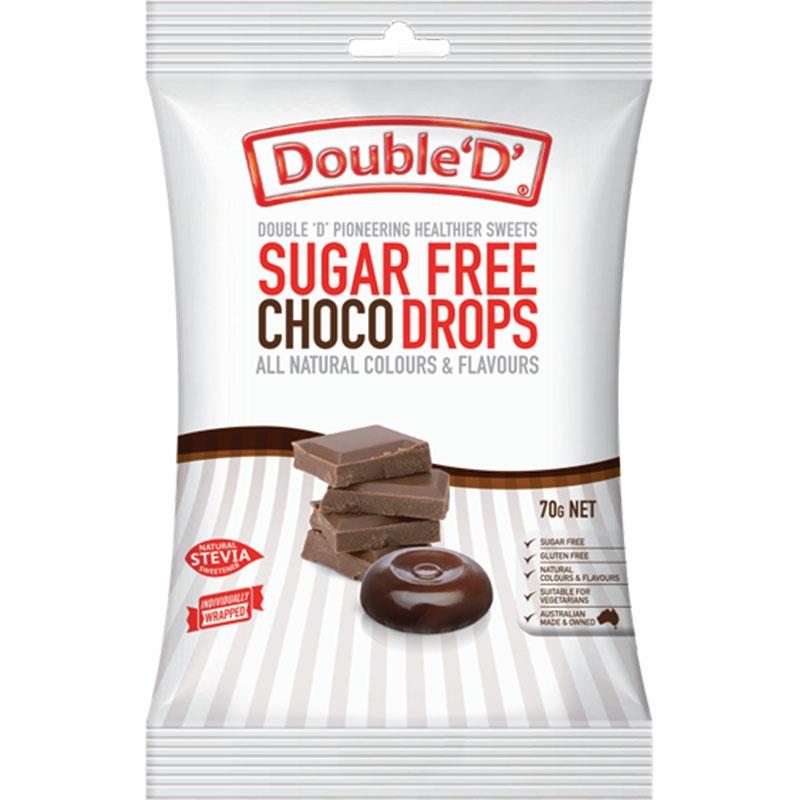 Shop Double D Sugarfree Choc Drops 70g