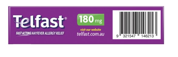 Shop Telfast 180mg 50 Tablets by Telfast