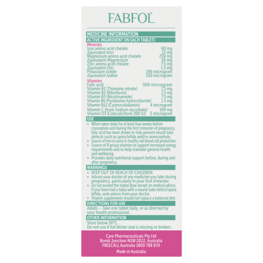 Shop Fabfol Plus 56 Tablets