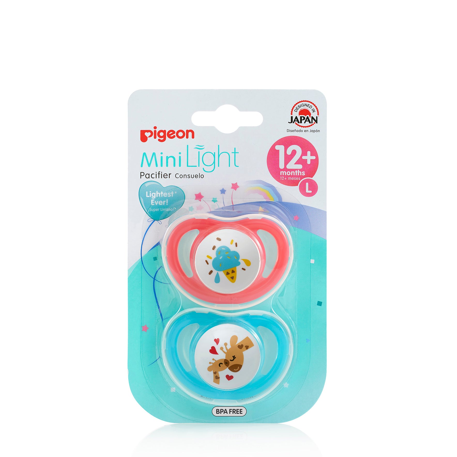 Shop Pigeon MiniLight Pacifier Twin Pack 12+ Months