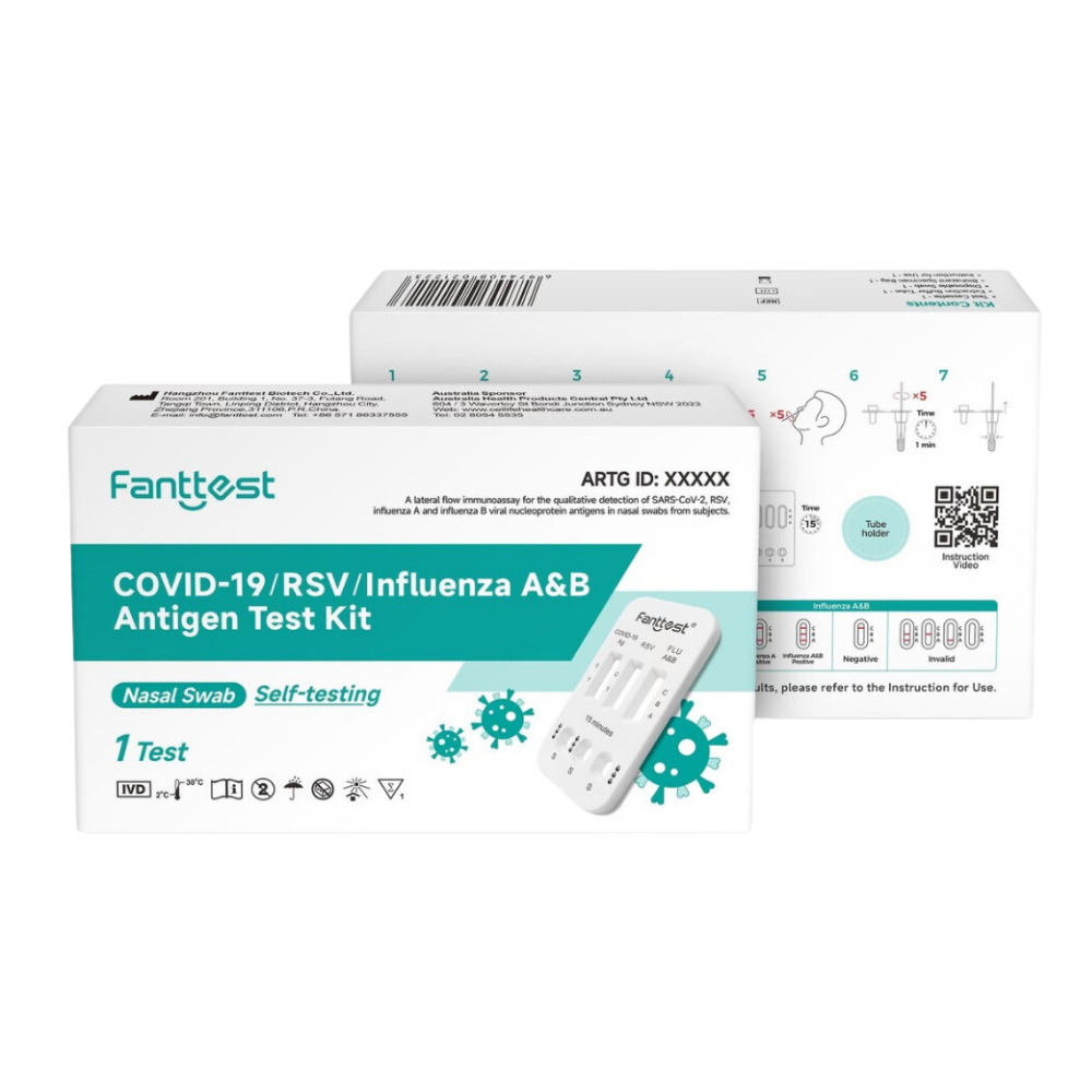 Shop Fanttest COVID -19 /RSV/Influenza A & B 3-in-1 Combo Flu Rapid ...