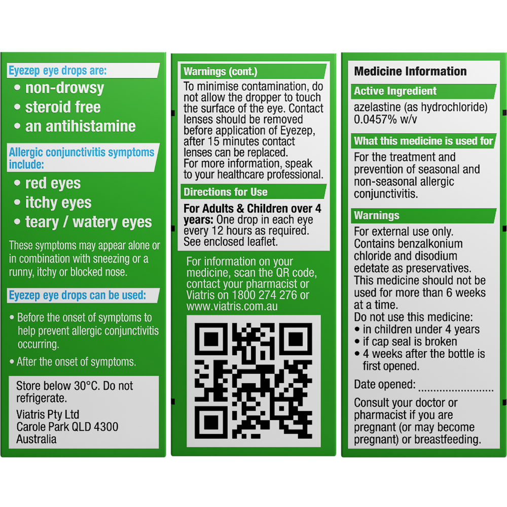 Buy Now Eyezep Allergy Eye Drops 6mL