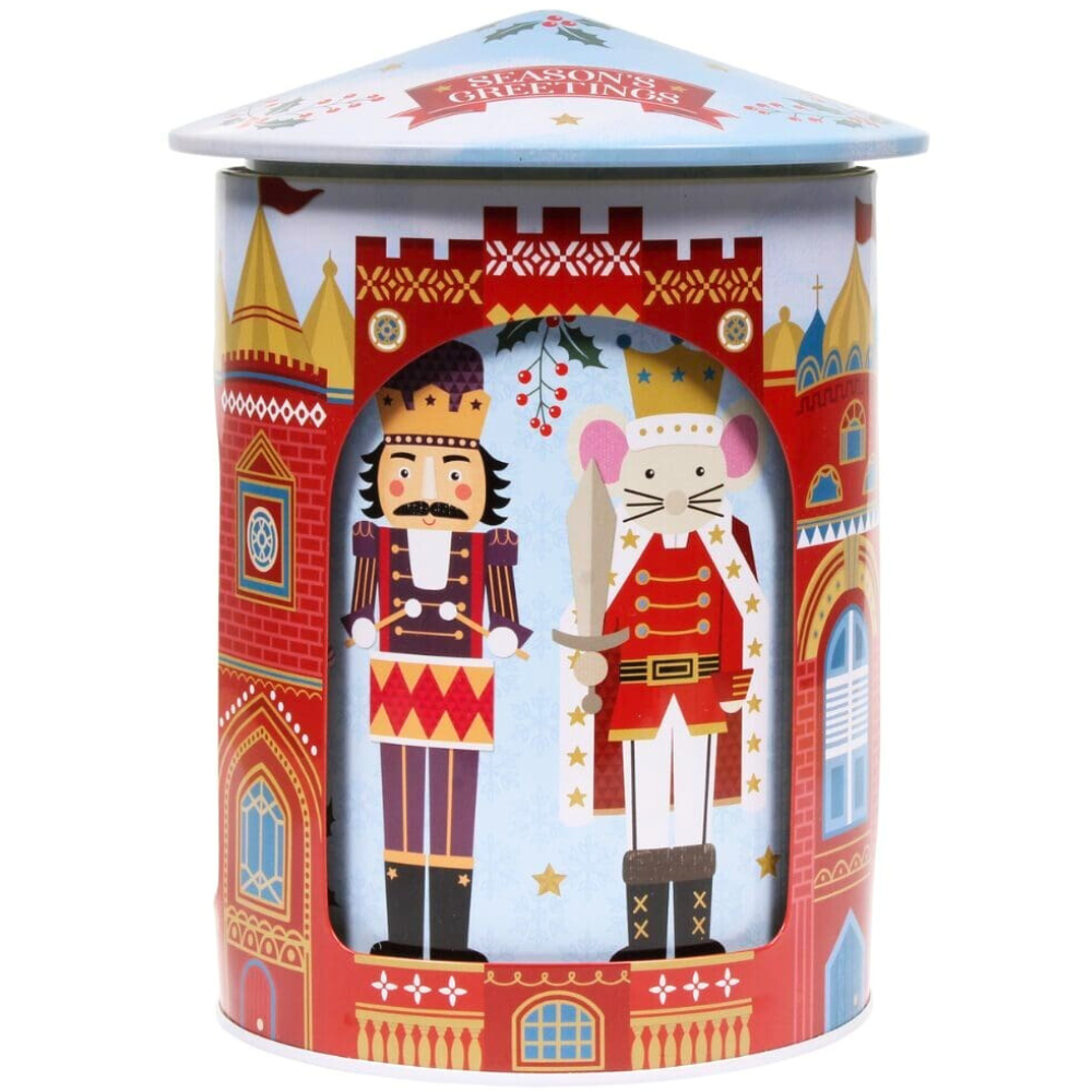 Get Yours Now Grandma Wild's Embossed Nutcracker Musical Rotating Tin 200g