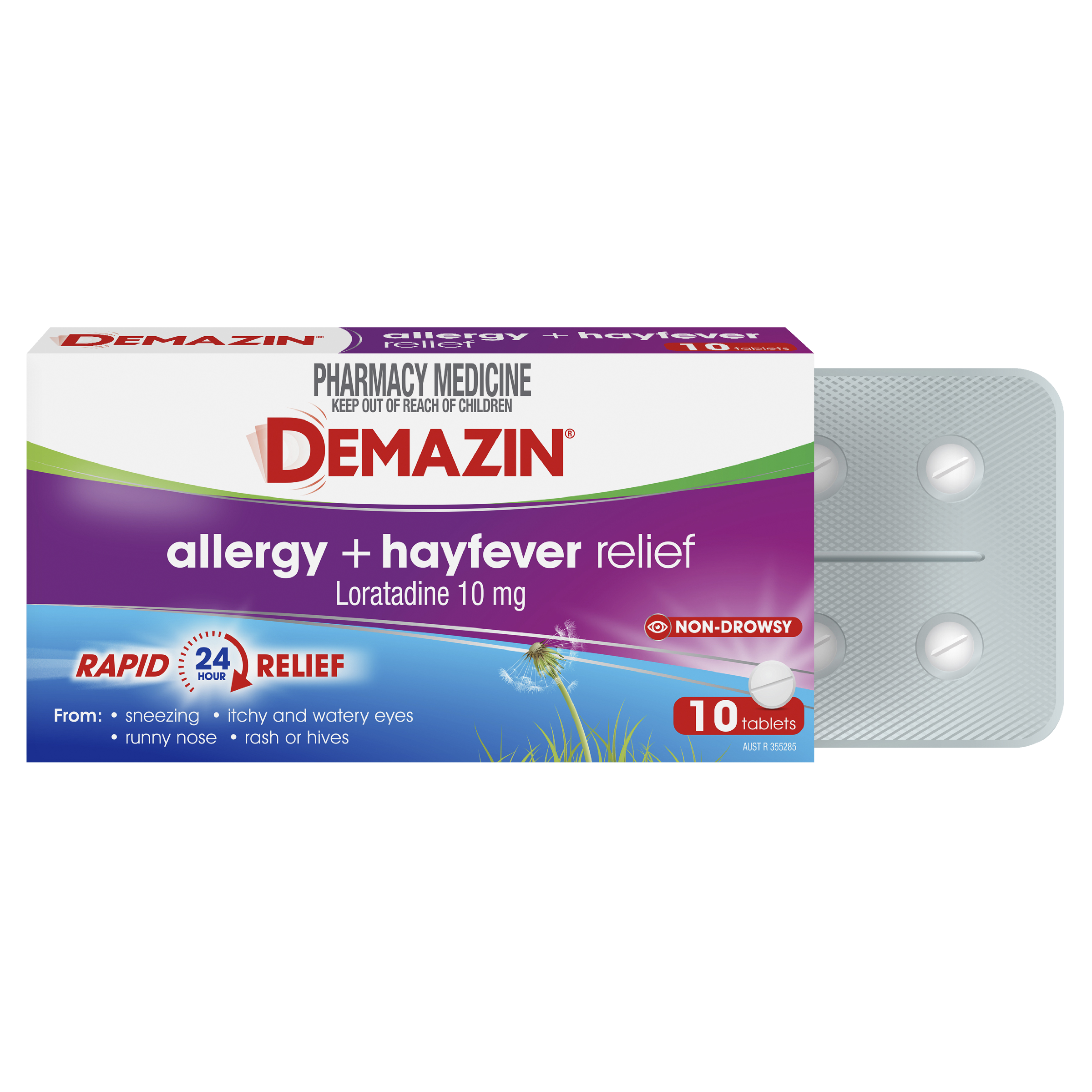 Shop Allergy + Hayfever Relief 10 Tablets by Demazin