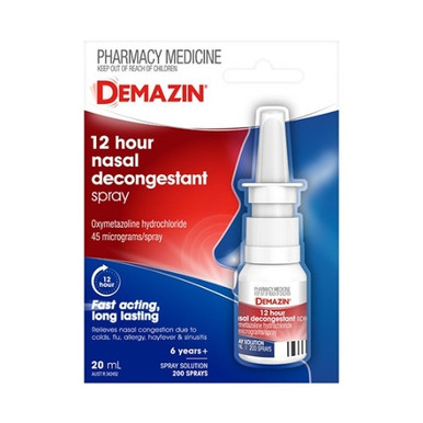 Shop Demazin 12 Hour Nasal Decongestant Spray 20ml
