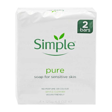 Shop Simple Pure Soap for Sensitive Skin Twin Pack 125g