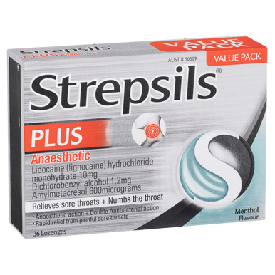 Shop Strepsils Plus Anaesthetic Lozenges 36 Pack