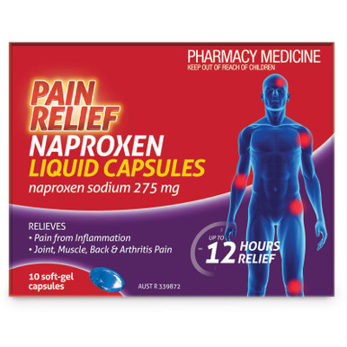 Shop Pain Relief Naproxen Liquid Capsules 10 Pack
