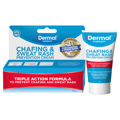 Shop Dermal Therapy Chafing & Sweat Rash Prevention Cream 75g