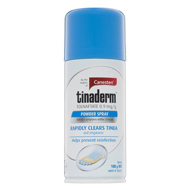 Shop Tinaderm Tinea and Ringworm Prevention Powder Spray 100g from Canestan