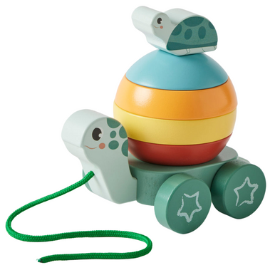 Shop Zookabee Wooden Pull Along Stacking Turtle Toy