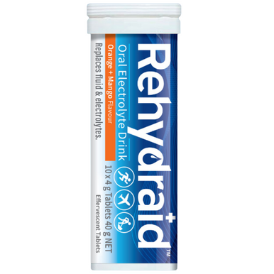 Shop Rehydraid Electrolyte Effervescent Tablets Orange and Mango 10pack