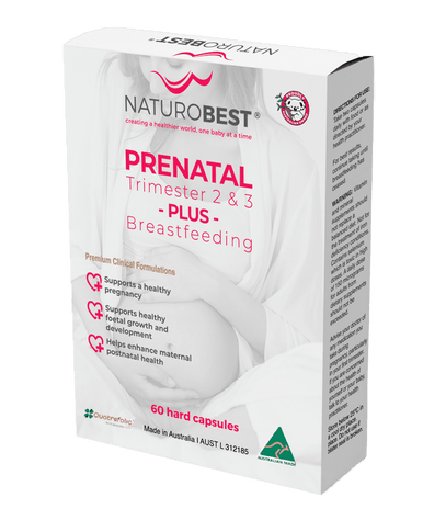 Shop Prenatal Trimester 2 & 3 Plus Breastfeeding capsules by Naturobest