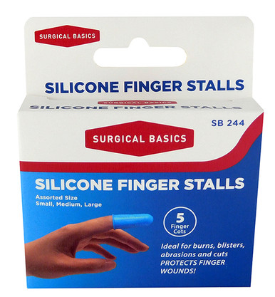 Shop Silicone Finger Stalls 5 Pack by Surgical Basics