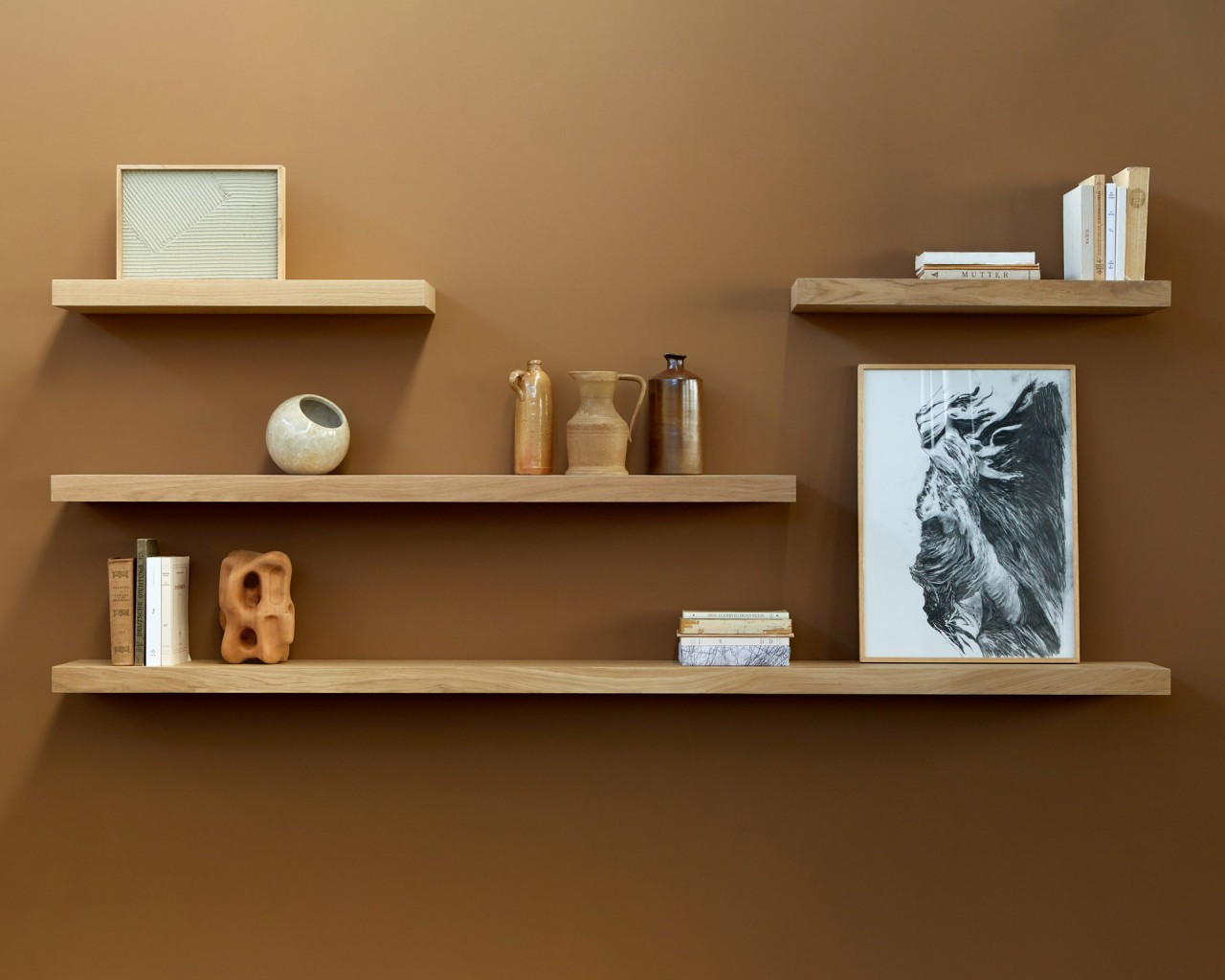 Solid Oak Shelves Ethnicraft Solid Wood Furniture 4 Living