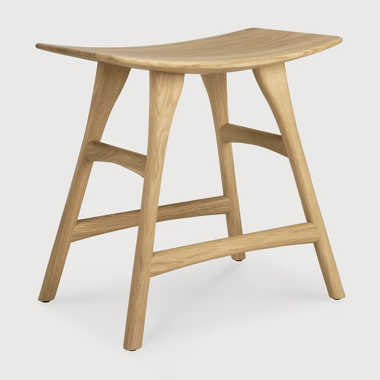 Solid Oak Low Stool Modern Oak Design by Ethnicraft 4 Living
