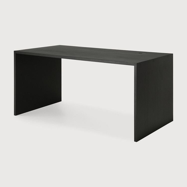 4 Living Contemporary Homes Ethnicraft Oak U Black Office Desk Ethnicraft