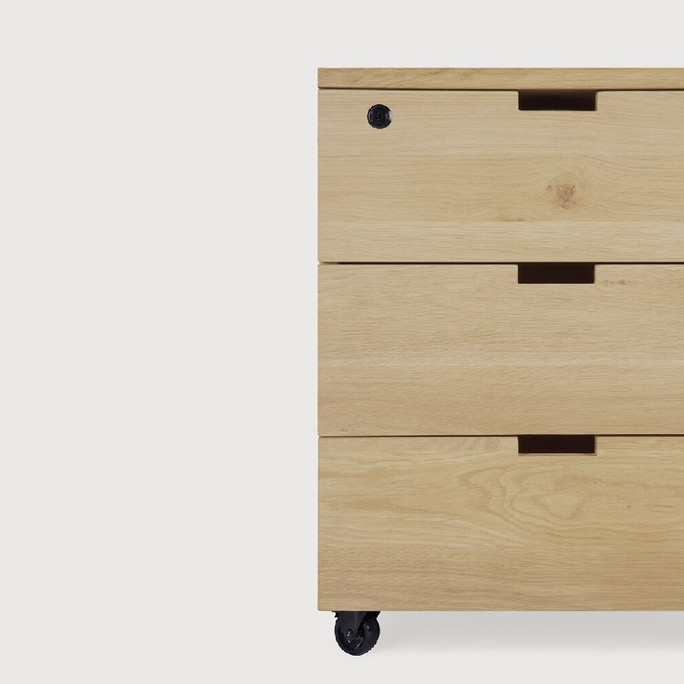 Solid Oak Office Desk Drawer Unit at 4 Living Billy by Ethnicraft