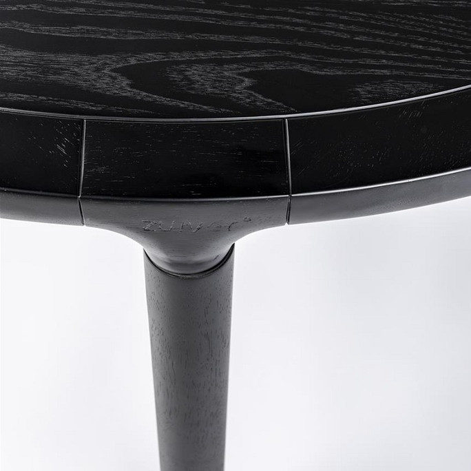 Black Wooden Round Dining Table 128 cm - Storm