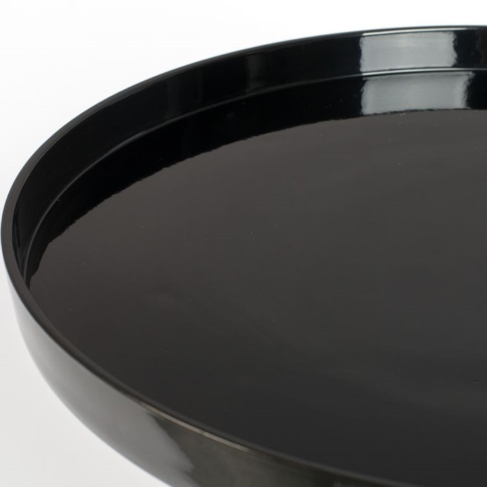 High Gloss Black Round Coffee Table - Bomb