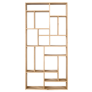 M1 Large Open Oak Bookcase Modern Ethnicraft Design 4Living