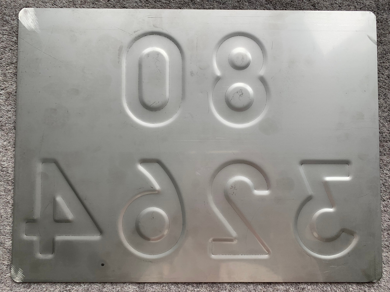 Embossed Kemler Panel 300 x 400mm 80/3264 stainless steel