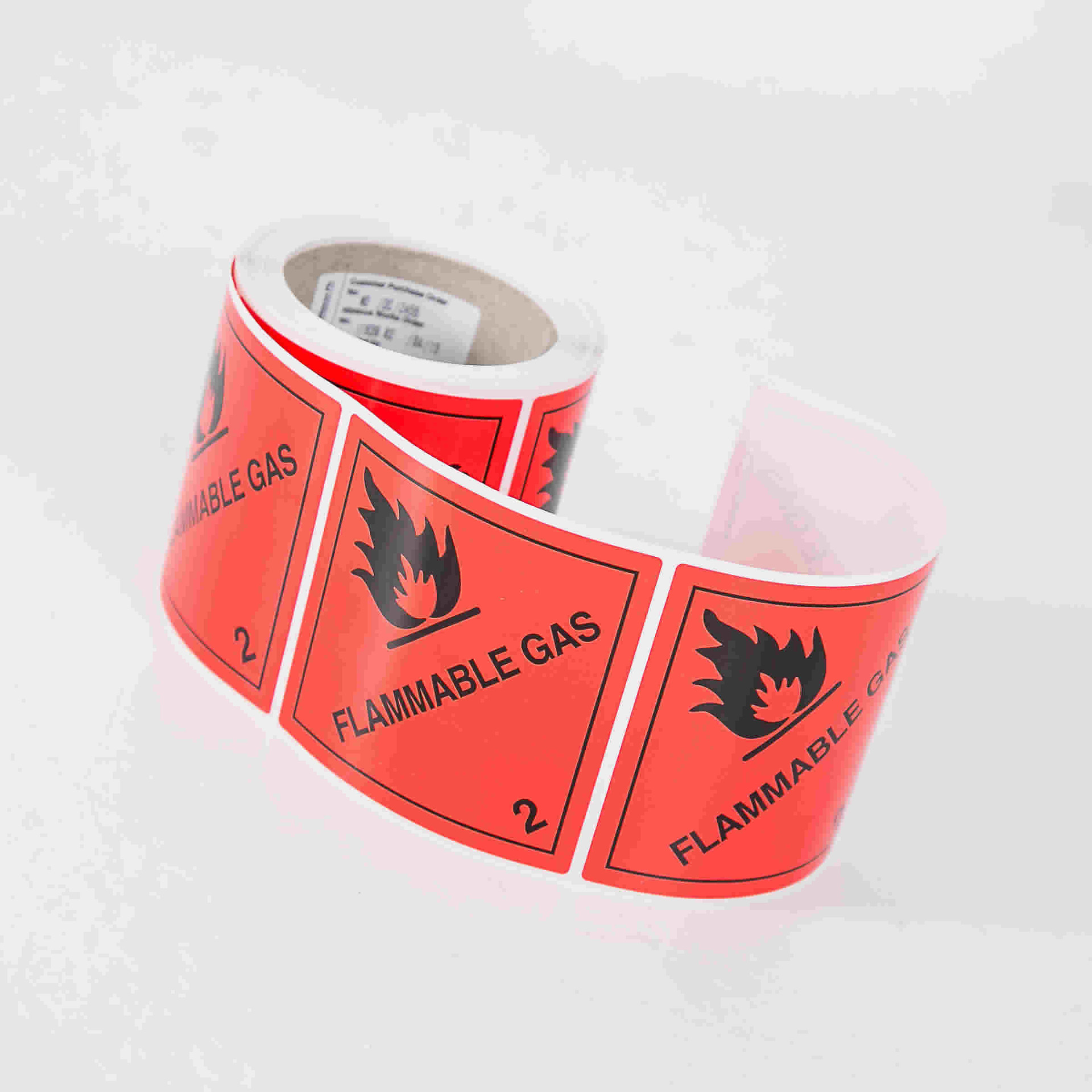 Class 2.1 Flammable Gas Warning Label | Roll of 250 labels