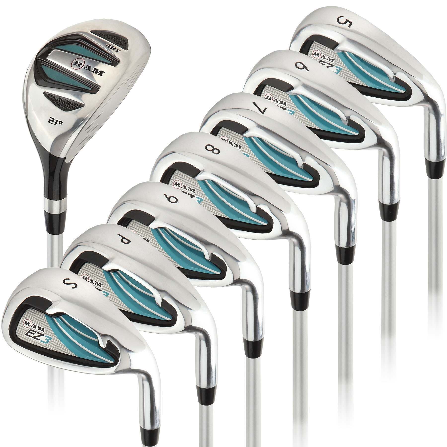 Ram Golf EZ3 Ladies Petite Right Hand Iron Set 5-6-7-8-9-PW-SW - HYBRID ...
